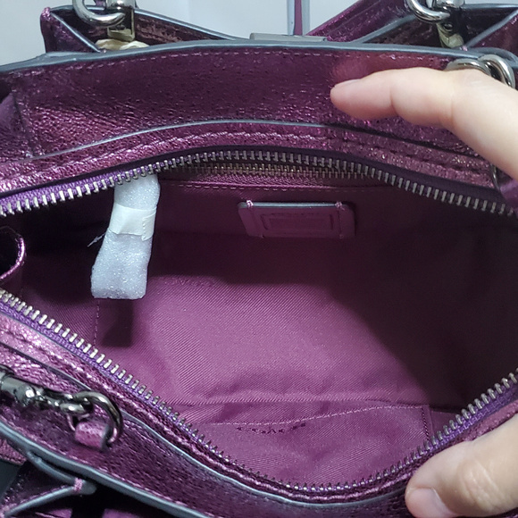 Coach | Bags | Coach Dreamer 2 Metallic Berry Crossbody Satchel | Poshmark